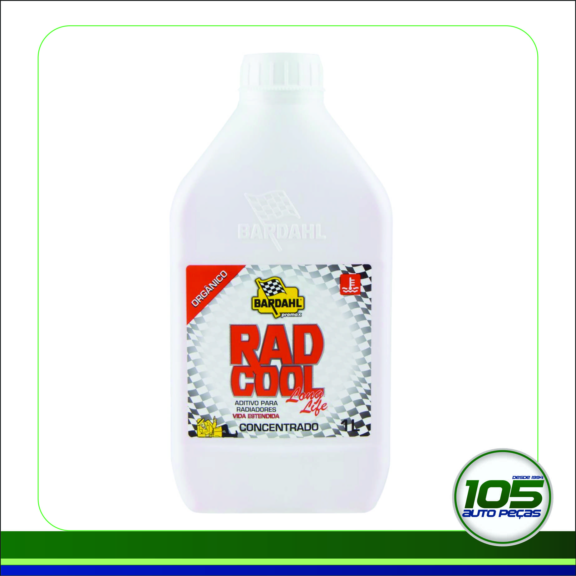 BARDAHL RAD COOL LONG LIFE – Aditivo Orgânico Para Radiador – 105 Auto ...
